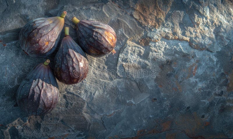 Figs on a Natural Stone Background Stock Image - Image of food, fruits ...