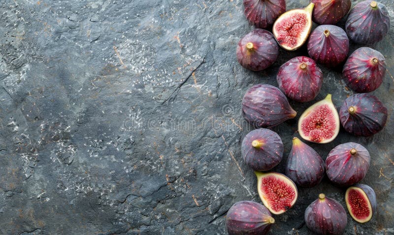 Figs on a Natural Stone Background Stock Image - Image of nature ...