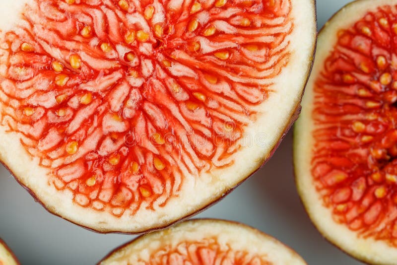 Figs are Ripe. Close-up of Chopped Figs in the Form of a Texture ...
