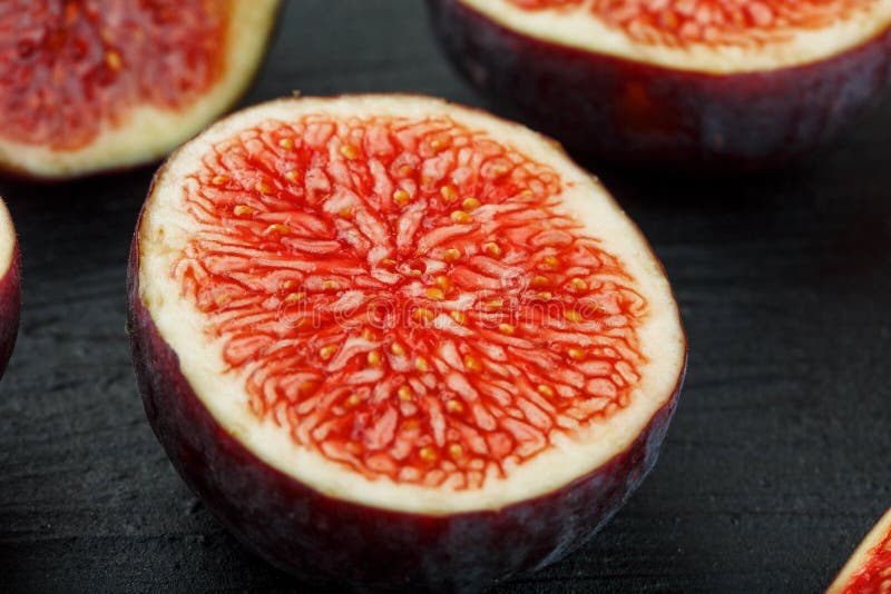 Sliced Fig stock image. Image of sliced, shallow, background - 46271769