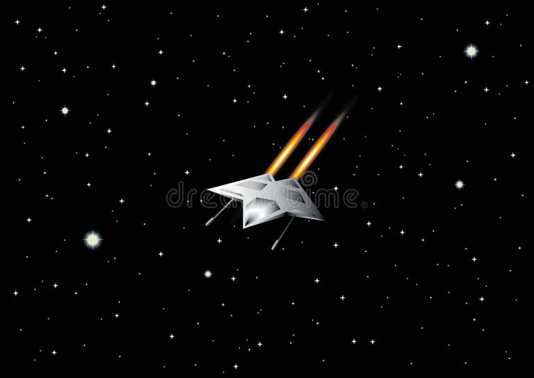 Figter in outer space stock vector. Illustration of expedition - 4988275
