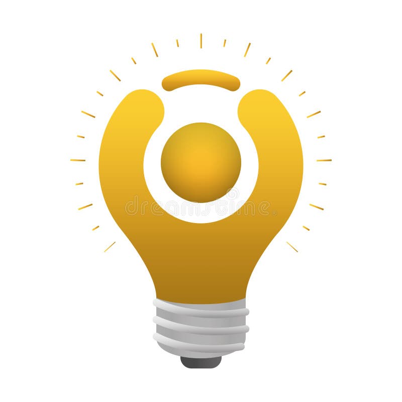 Figura Abstrata Ser Humano Da Luz De Bulbo Ilustração do Vetor ...