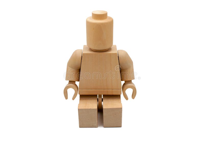 Figura De Madeira Do Lego Assento Foto de Stock Editorial - Imagem de ...