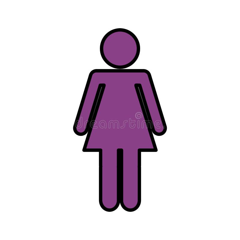 Figura Icona Dell'avatar Della Donna Della Siluetta Illustrazione ...