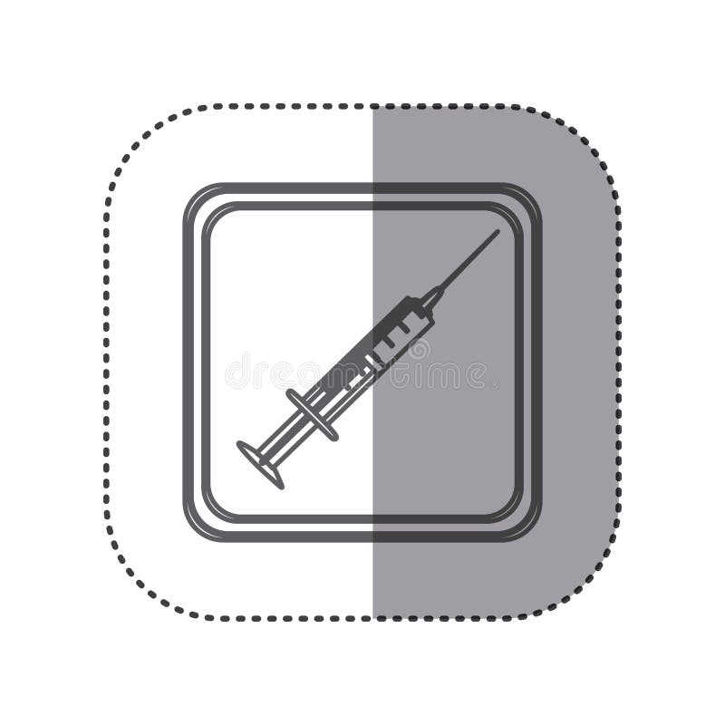 Figura Icona Della Siringa Dell'emblema Illustrazione di Stock ...