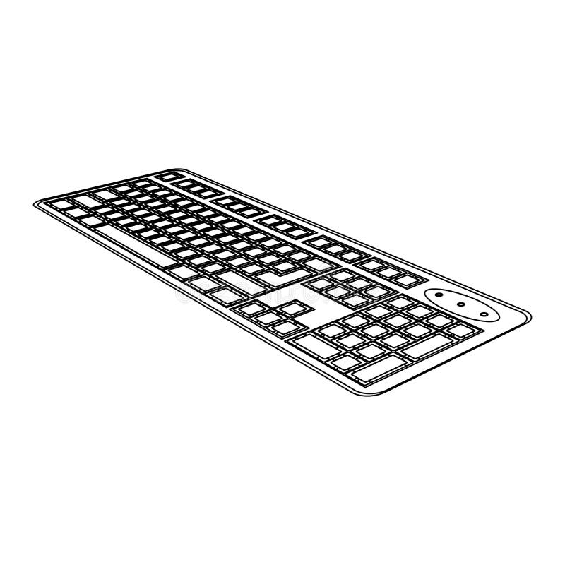 Figura Icona Della Tastiera Di Computer Illustrazione di Stock ...