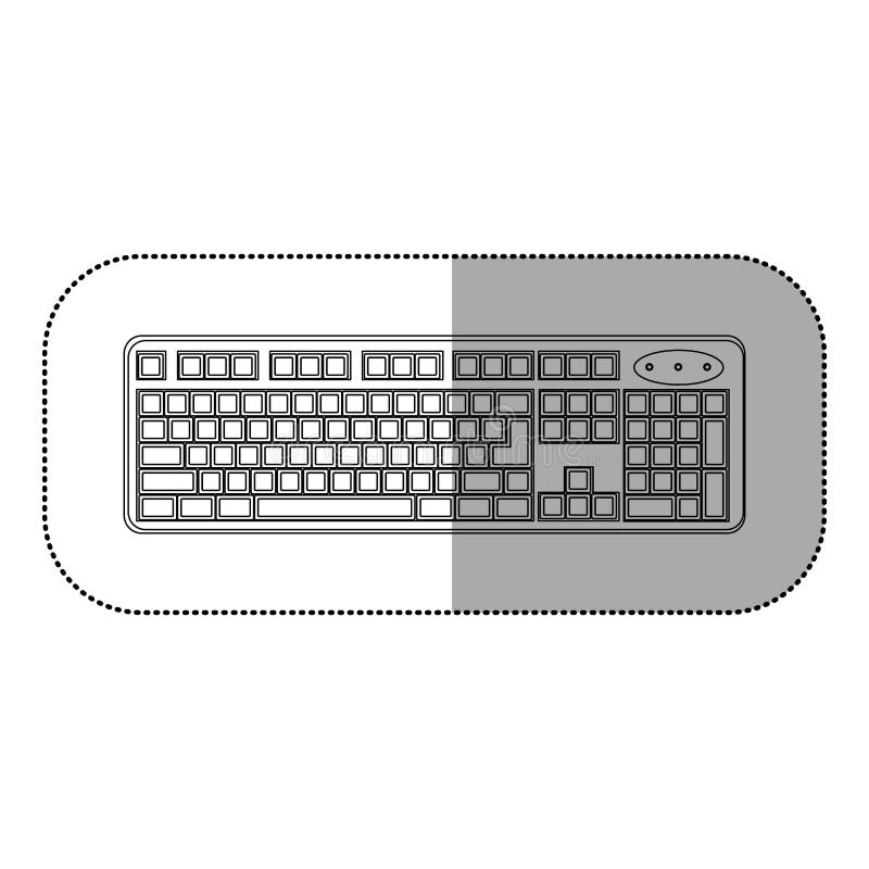 Figura Icona Della Tastiera Di Computer Illustrazione di Stock ...