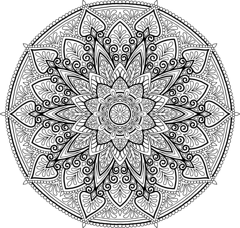 Figura Mandala Para Colorear Stock de ilustración - Ilustración de arte ...