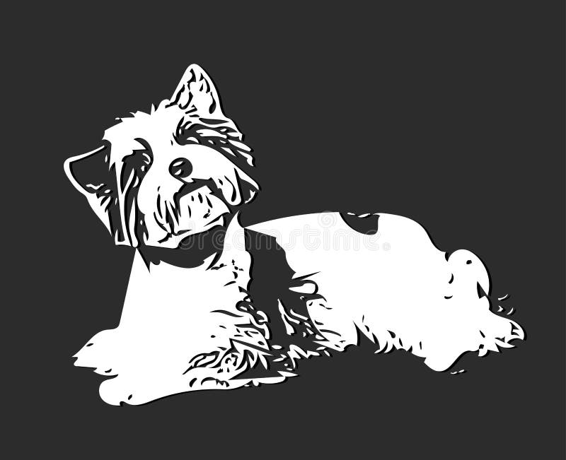 Figura perro del blanco ilustración del vector. Ilustración de mascota ...