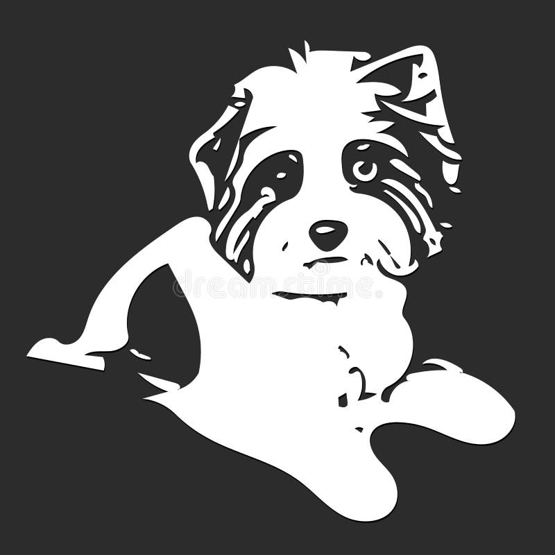 Figura perro del blanco ilustración del vector. Ilustración de cuidado ...