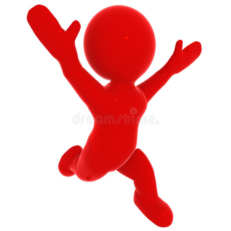 Figura roja que celebra stock de ilustración. Ilustración de brillante ...