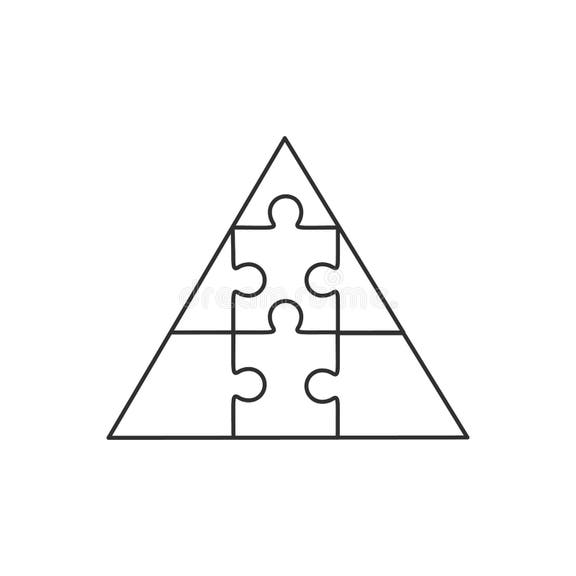 Figura Triangular De Piezas Vectoriales De Rompecabezas De Rompecabezas ...