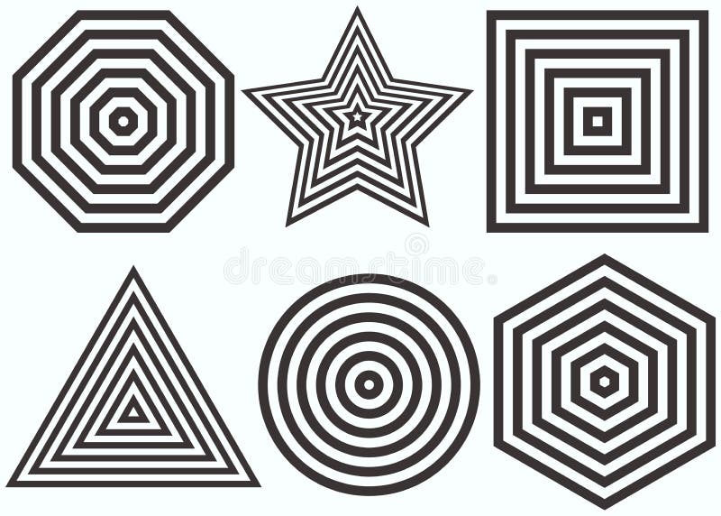 Figuras Concéntricas Ilustración Del Vector Ilustración del Vector ...