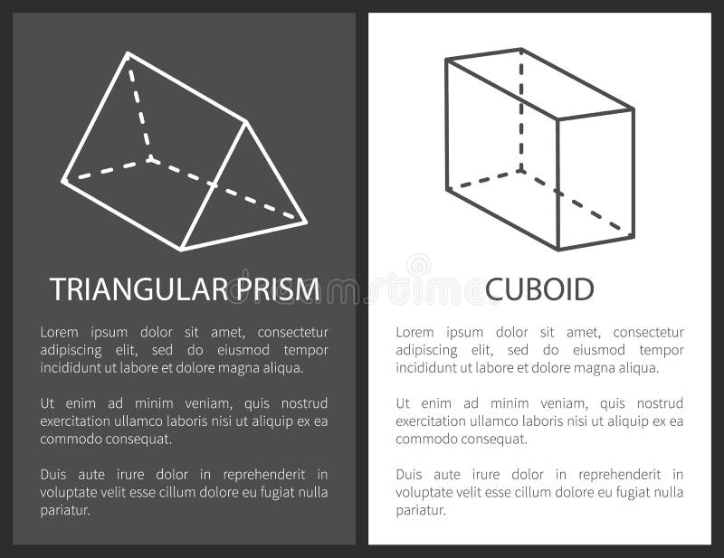 Figura Geométrica Forma De Prisma Triangular De Gometry Ilustração do ...