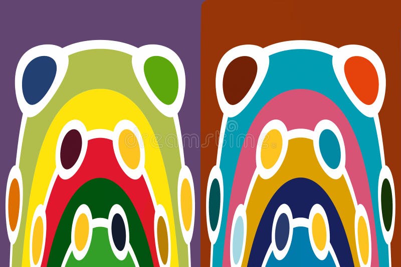 Figuras Redondas Simétricas Stock de ilustración - Ilustración de flujo ...