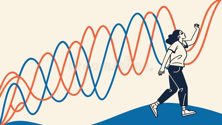 Figure with Abstract Wavy Line Graph Data Vector Design Generative AI ...