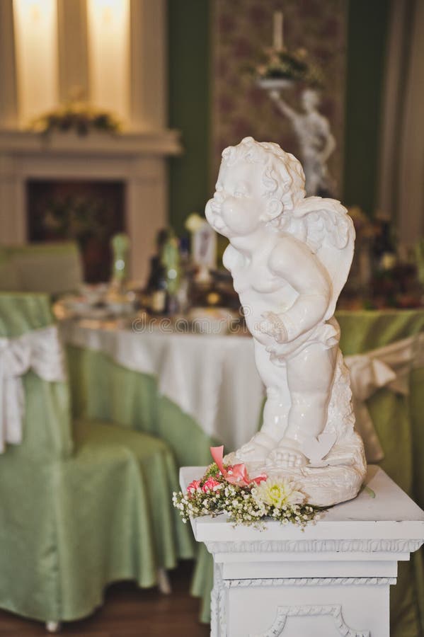 The Figure of an Angel on a Stand Stock Image - Image of church, angels ...