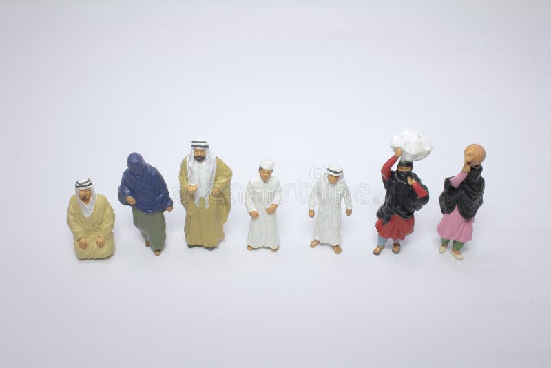 The Figure of Arabic People on Board Stock Image - Image of muslim ...