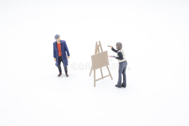 A Figure of Artists Sketching Model in Bright Drawing Class Stock Photo ...