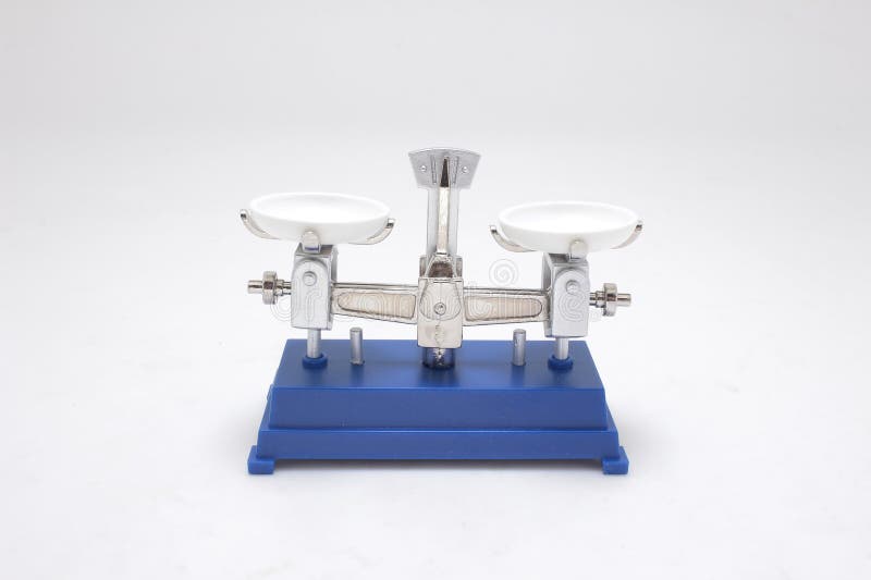 Figure of Balance Scale on a White Background Stock Image - Image of ...