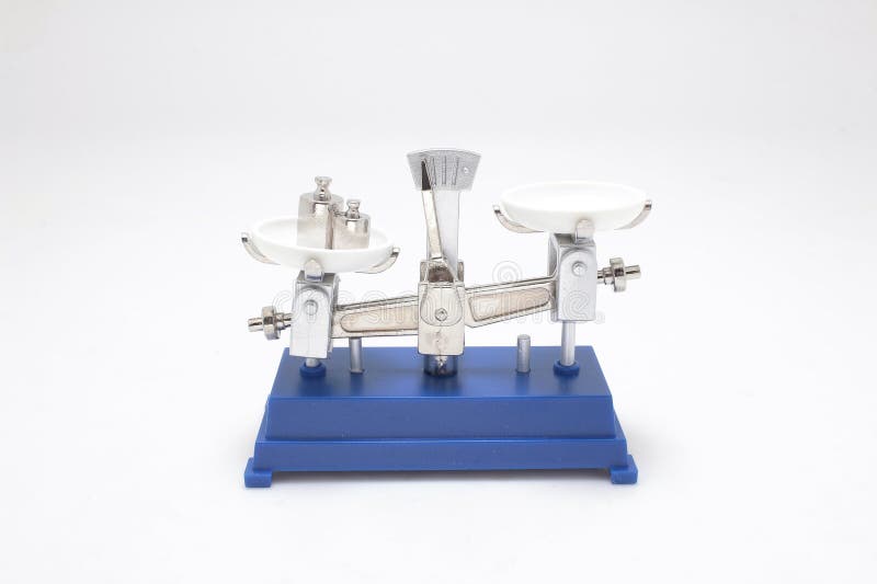 Figure of Balance Scale on a White Background Stock Image - Image of ...