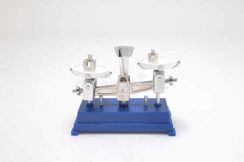 Figure of Balance Scale on a White Background Stock Photo - Image of ...