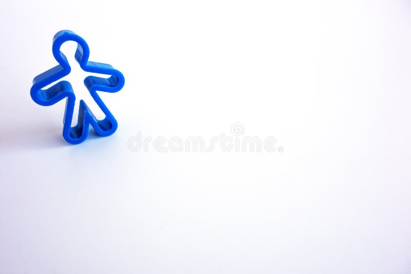 Figure of a Blue Man Molds on White Isolate Stock Image - Image of ...