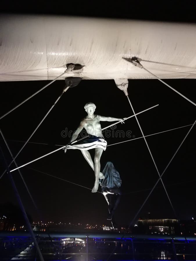 Figure on the Bridge in Krakow. Editorial Photography - Image of krakow ...