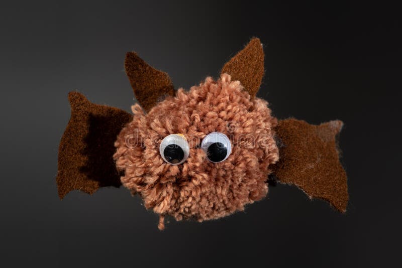 Figure of a Brown Bat Made of Wool and Paper by a Child Stock Image ...