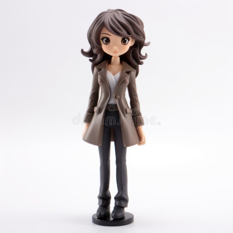 Elegant Anime Figurine of a Girl in Brown Coat - Bryan Hitch Style ...