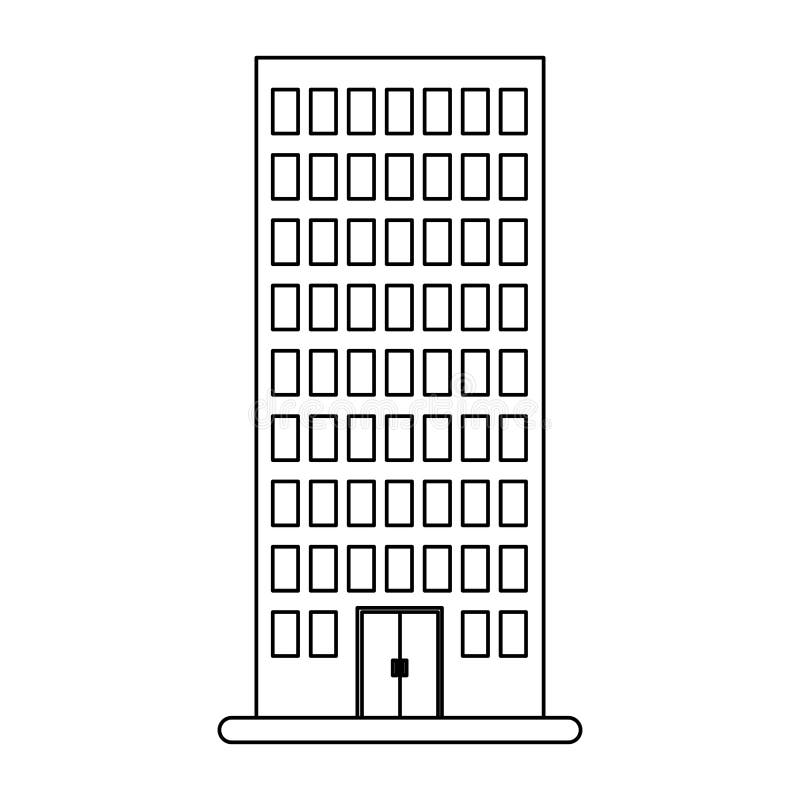 Figure Building Line Sticker Image Stock Illustration - Illustration of ...