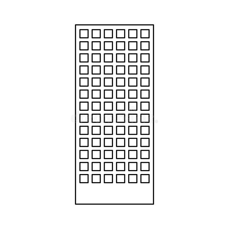 Red Building Line Sticker Image Stock Illustration - Illustration of ...