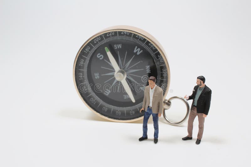 A Figure of Business Man with the Compass Stock Image - Image of ...