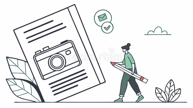 Figure with Camera Abstract Photography Vector, Vector Design ...