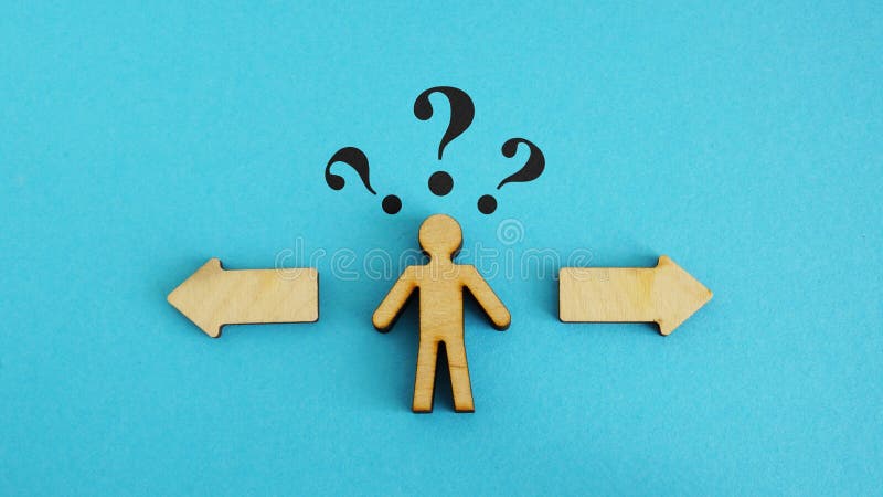 Figure Choosing a Path between Two Options. Decision-making and Life ...