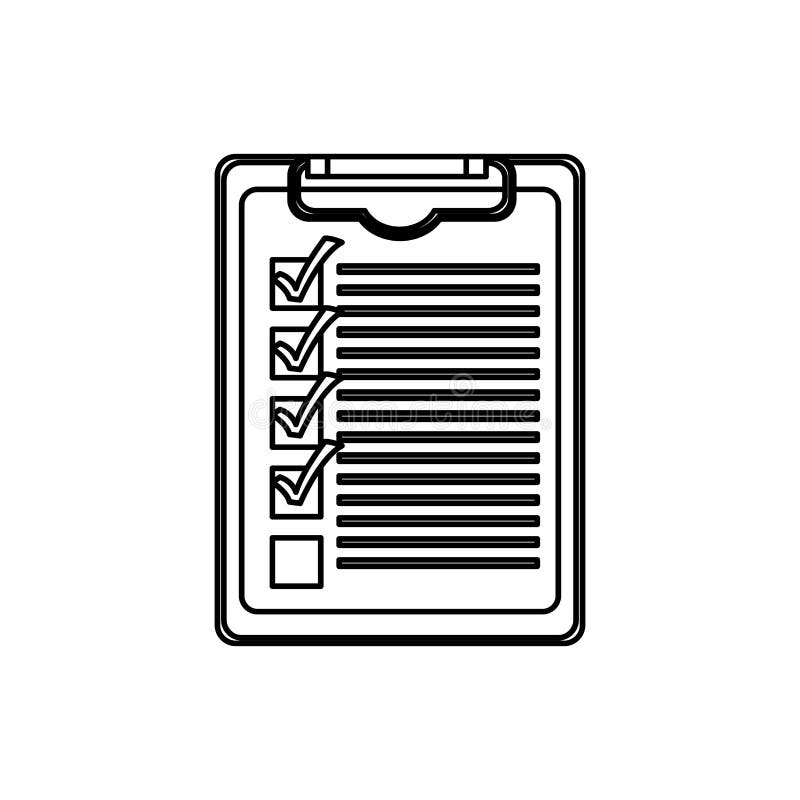 Figure Clipboard Check the Job Icon Stock Illustration - Illustration ...