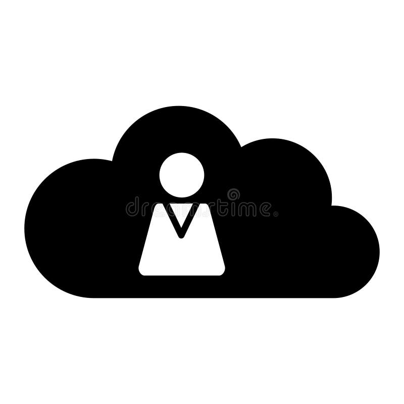 Figure and Cloud As Vector Illustration Stock Vector - Illustration of ...