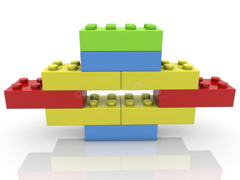 Figure of Colorful Toy Blocks Stock Illustration - Illustration of idea ...