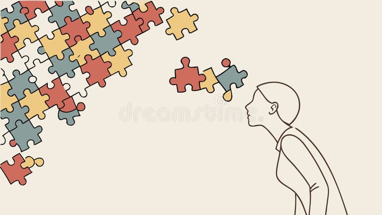 Figure Completing Puzzle Pieces, Problem-Solving Concept, Vector Design Generative AI Stock ...
