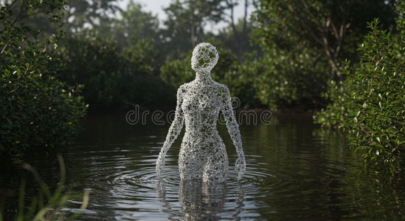 A Figure Composed of Intricate, Interconnected Spheres Resembling a ...