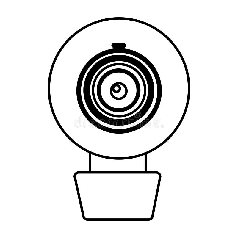 Figure Computer Camera Icon Stock Illustration - Illustration of ...