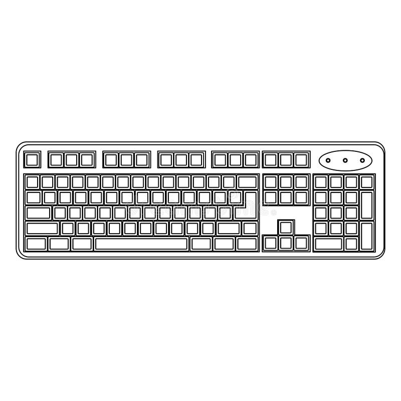 Figure Computer Keyboard Icon Stock Illustration - Illustration of ...