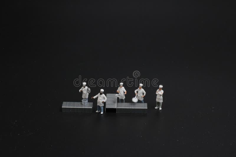 A Figure of Cooking Process with Chef Figures Stock Image - Image of ...