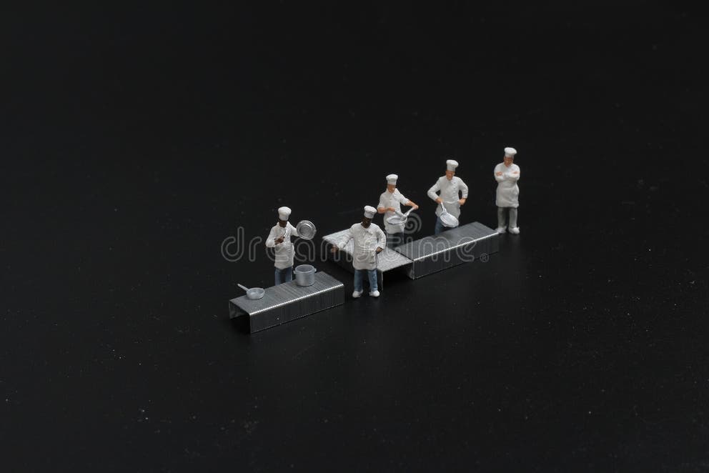 A Figure of Cooking Process with Chef Figures Stock Image - Image of ...
