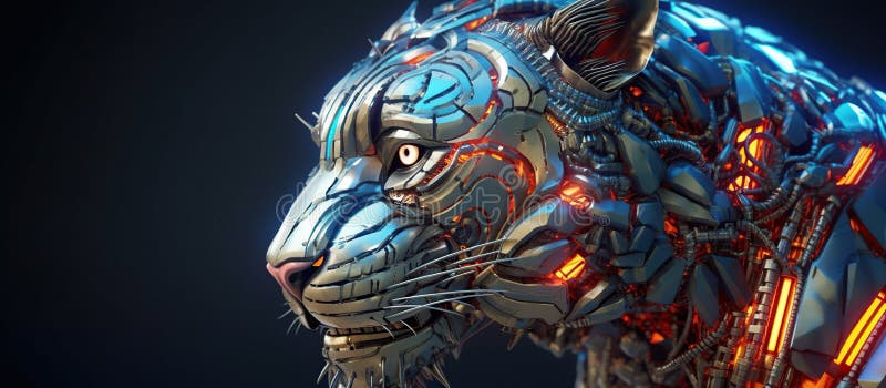 Tech Tiger Face Stock Illustrations – 161 Tech Tiger Face Stock ...