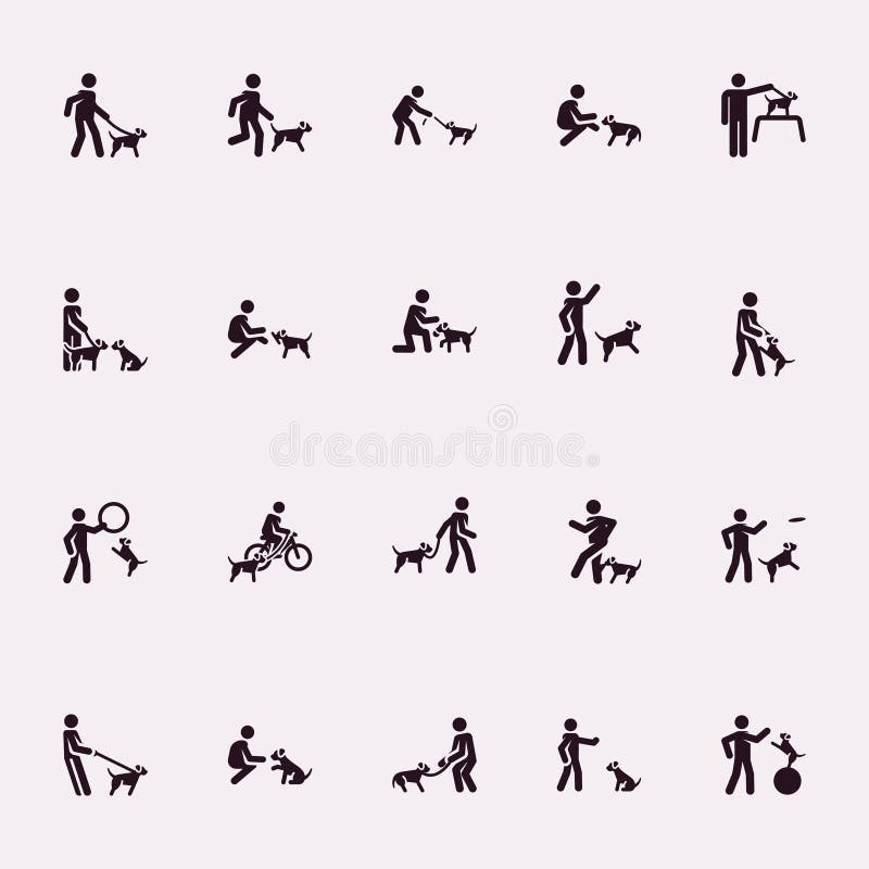 Pittogramma Di Addestramento Del Cane Illustrazione Vettoriale ...