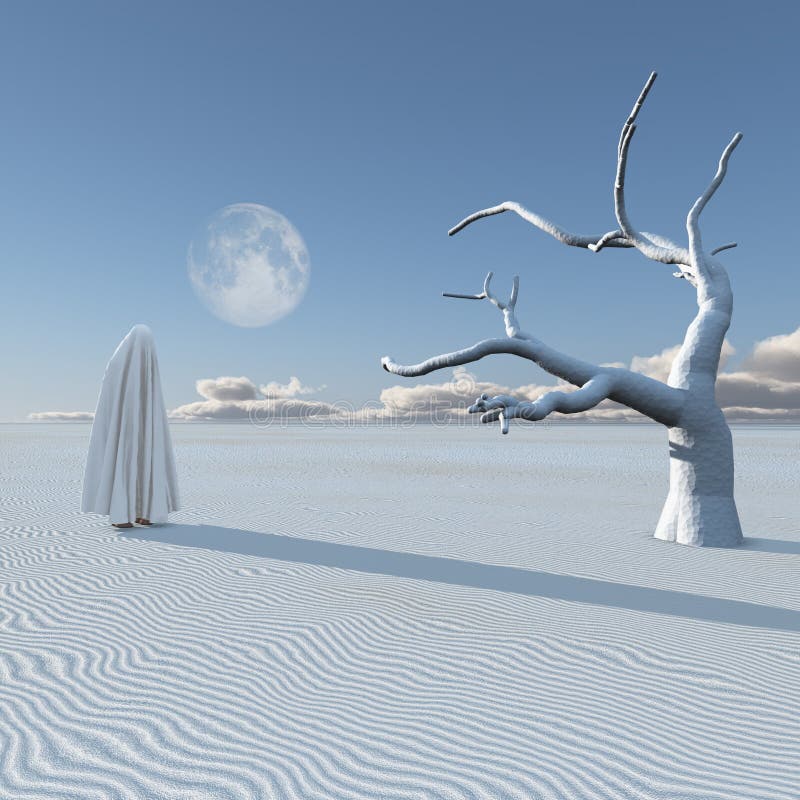 Figure in desert stock illustration. Illustration of bizarre - 79297564