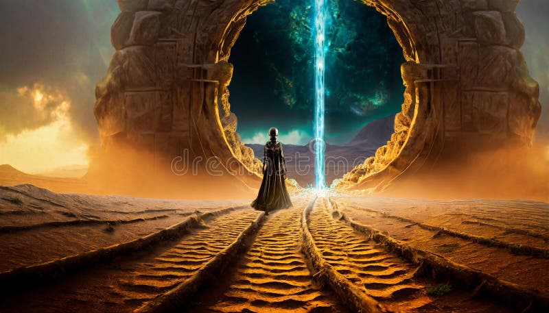 Figure in the desert stock illustration. Illustration of suitable ...