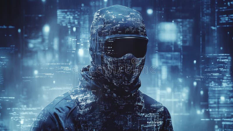 A Figure in a Digital Suit, Surrounded by a Futuristic, Data-driven ...