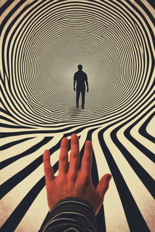 Figure in Distorted Space stock illustration. Illustration of ...